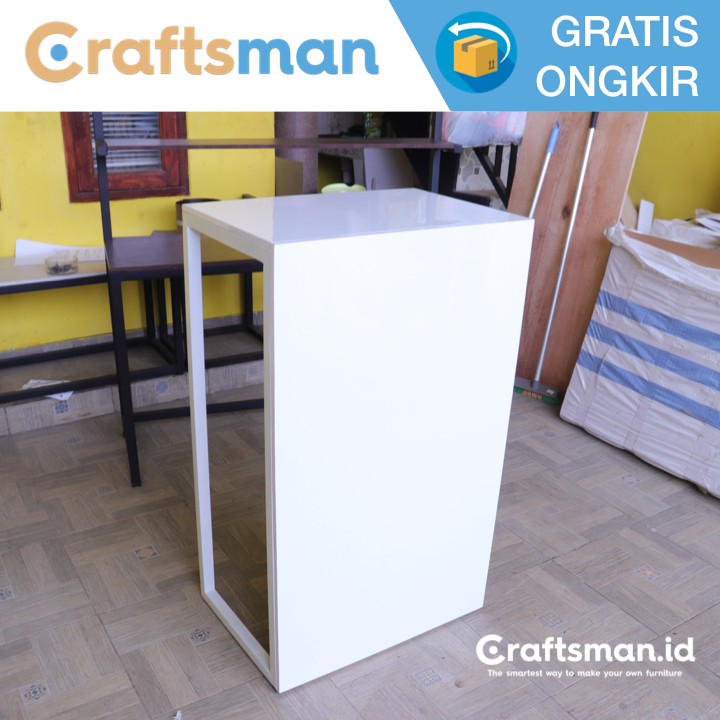 Jual Meja Display / kasir minimalis 1 wall | MD02 | Shopee Indonesia