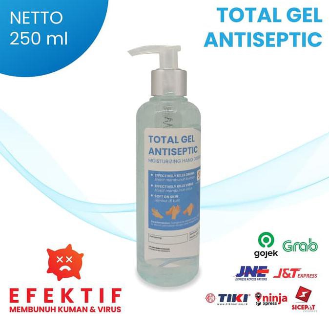 Jual Aseptic gel Total Gel Antiseptic Hand Sanitizer 250ml GEL 250 ml ...