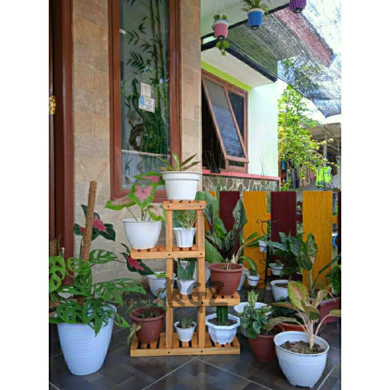 Jual Rak Bunga Kayu Minimalis ISI 6!!! FREE PACKING FULL KARDUS DAN ...