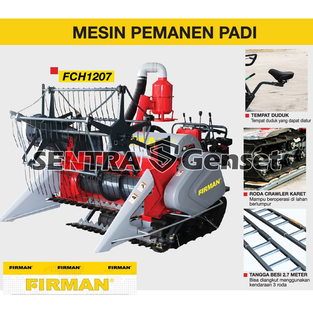 Jual Mesin pemanen padi. Firman FCH 1207 | Shopee Indonesia