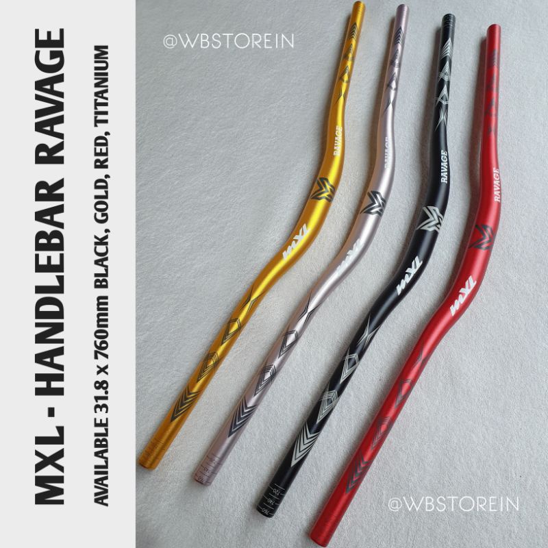 Jual Stang Handlebar Sepeda Gunung MXL Ravage Model Semi Flat Oversize 31.8 x 760mm os Alloy ...