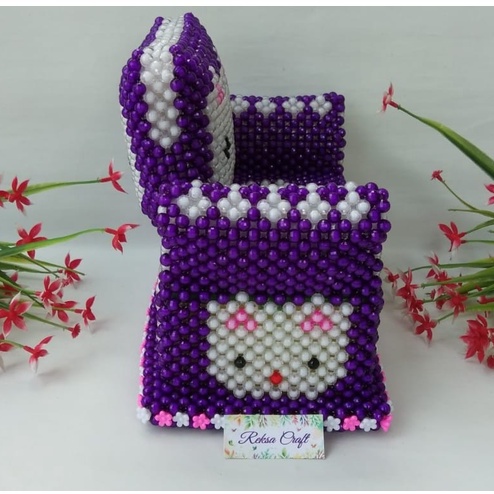 Jual TEMPAT TISU MOTIF SOFA ATAU KURSI KARAKTER HELLO KITTY KOMBINASI ...