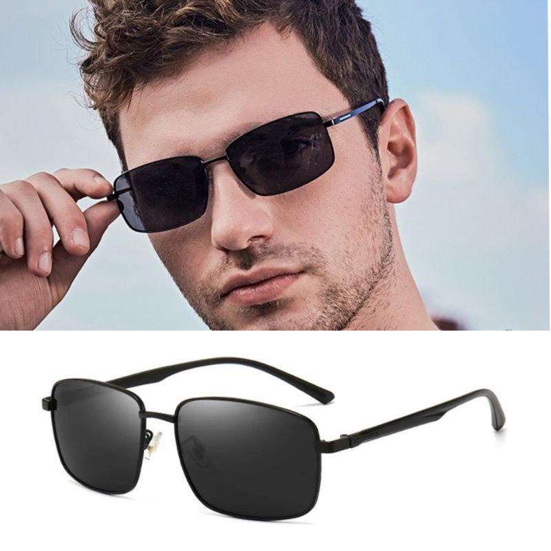 Jual 5027/BARU KACAMATA HITAM POLARIZED PRIA/KACAMATA TERPOLARISASI/KACAMATA MEMANCING PASER ...