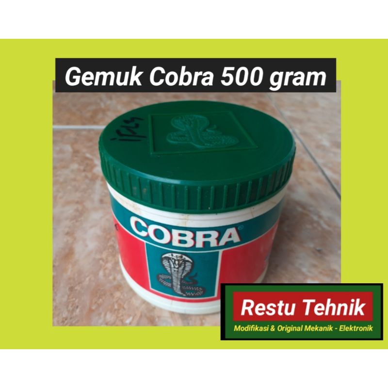 Jual setempet, gemuk, chasis grease, Cobra hijau 500 gram | Shopee ...