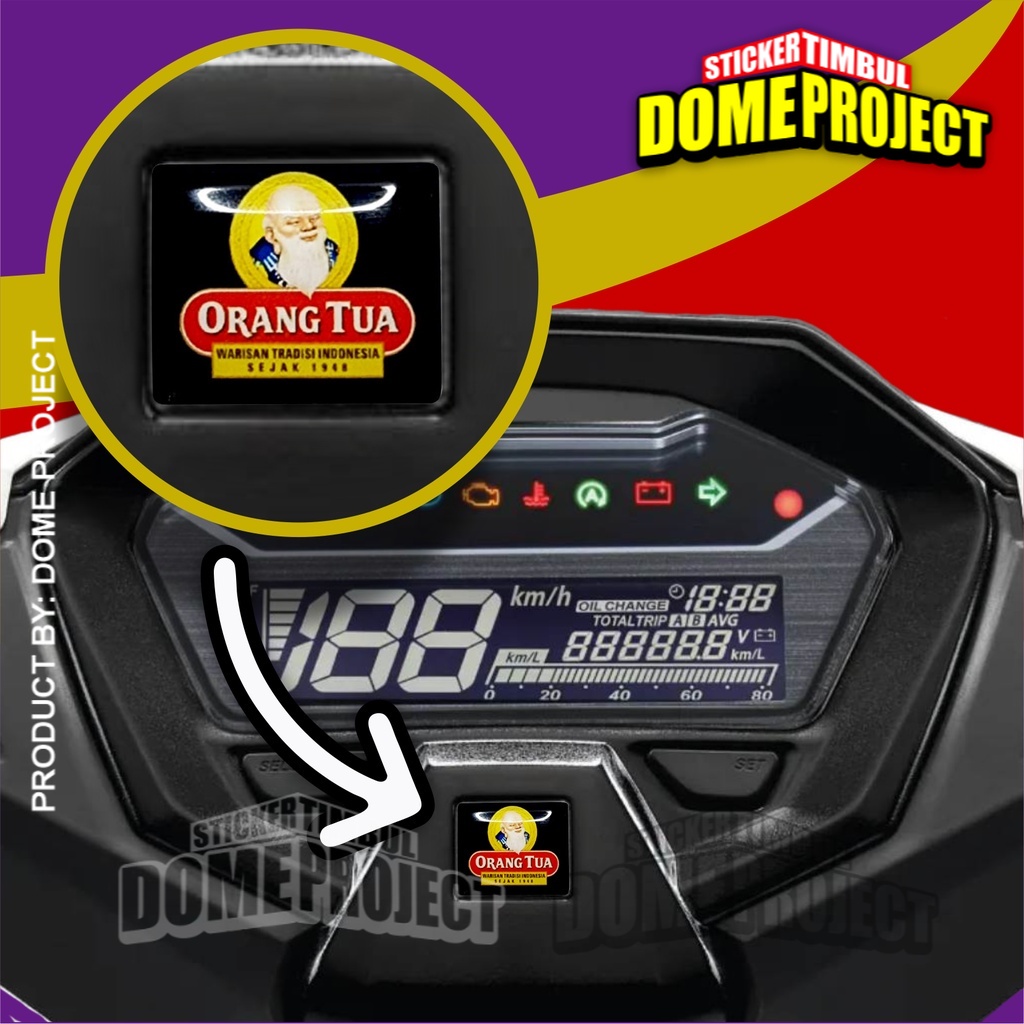 Jual EMBLEM SPIDOMETER HONDA LOGO ORANG TUA STIKER TIMBUL AKSESORIS ...