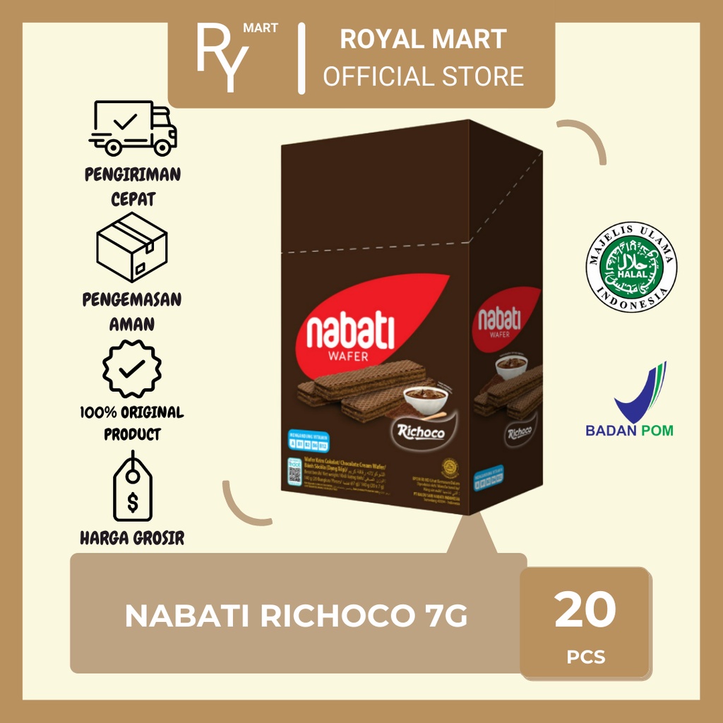 Jual Nabati Wafer Richoco Box 7g x 20 pcs | Shopee Indonesia