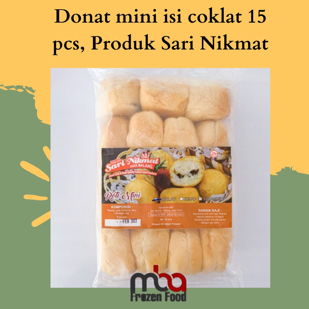 Jual Donat Mini Isi Cokelat Dan Keju 15 pcs, Produk Sari Nikmat ...