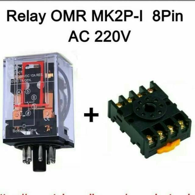 Jual Relay MK2P 220V OMR / MAX + Socket Relay Kaki 8P | Shopee Indonesia