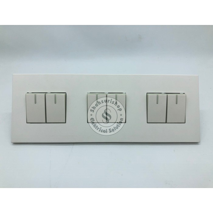 Jual SAKLAR PANASONIC ISI 6 PANASONIC WHITE STYLE 3 GANG WESJP | Shopee ...