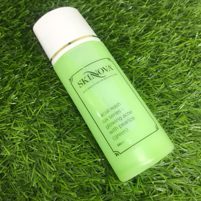 Jual skinnova facial wash lux series - glowing acne with pearlize ...