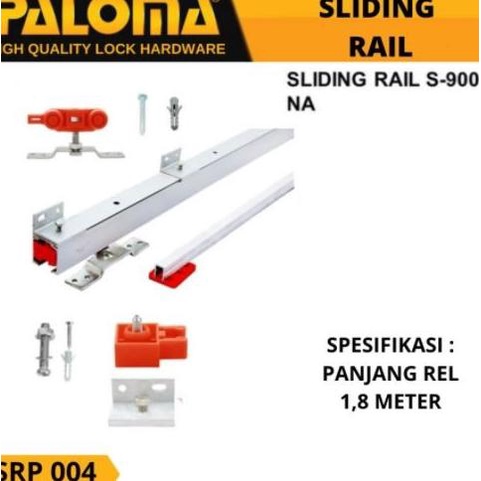 Jual Sliding Rel Rail Paloma Pintu Geser Srp 004 Panjang 1,8 Meter Per ...