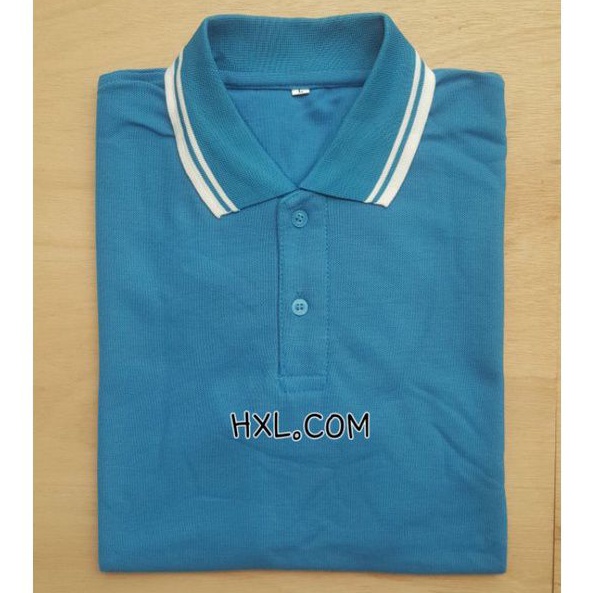 Jual baju kaos seragam polo shirt kombinasi list berkerah pria wanita ...