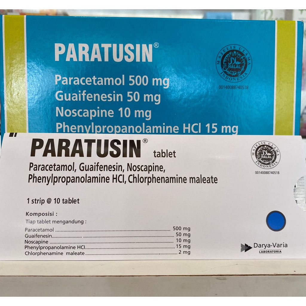 Jual Paratusin Tablet Perstrip 10 Tablet / meringankan gejala flu ...