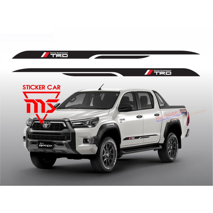 Jual sticker stiker mobil toyota trd hilux fortuner avanza rush side ...