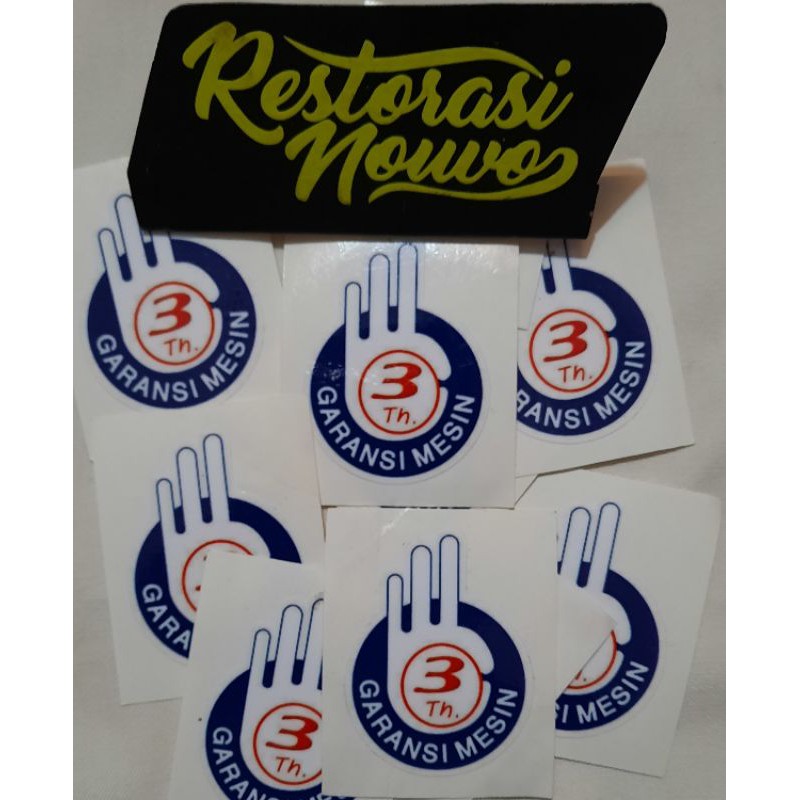 Jual Sticker garansi 3 tahun stiker garansi yamaha logo garansi 3 tahun ...