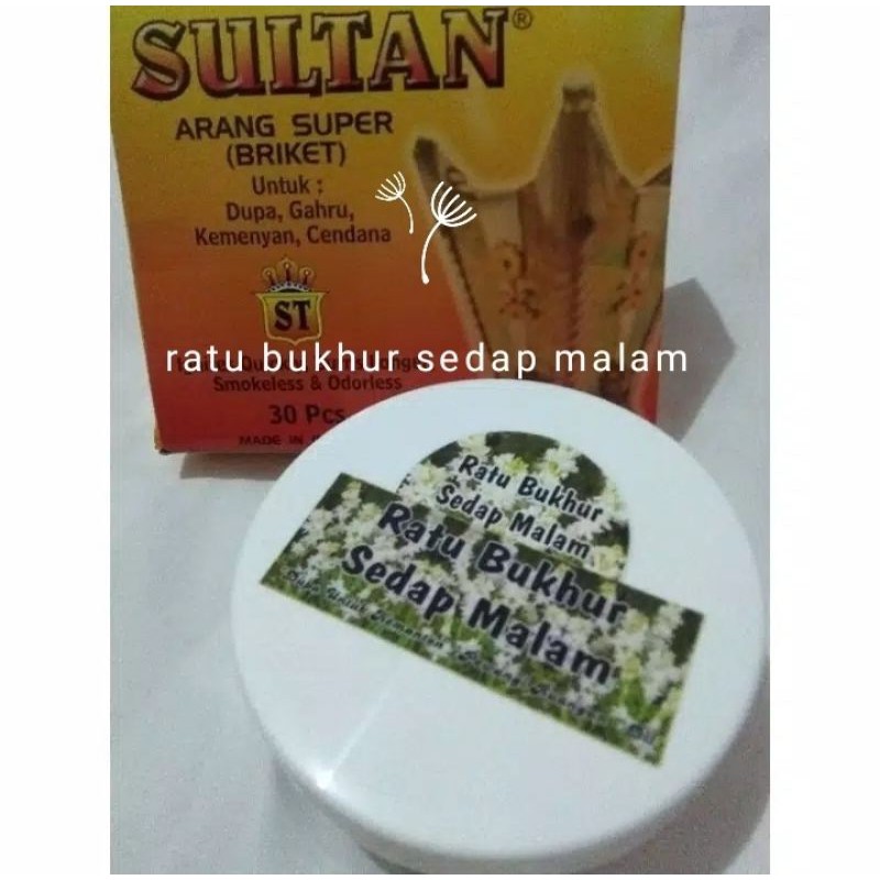 Jual paket bukhur sedap malam kemasan besar + briket sultan | Shopee ...