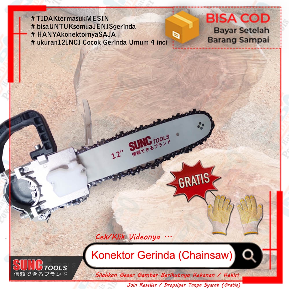 Jual Adapter Chainsaw Gerinda Gergaji Kayu Bambo Tebang Nebang Alat Potong Kayu Balok Dahan ...