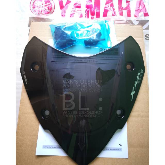 Jual Sport Screen XMAX 250/300 OLD (2017-2022) Original Yamaha Genuine ...