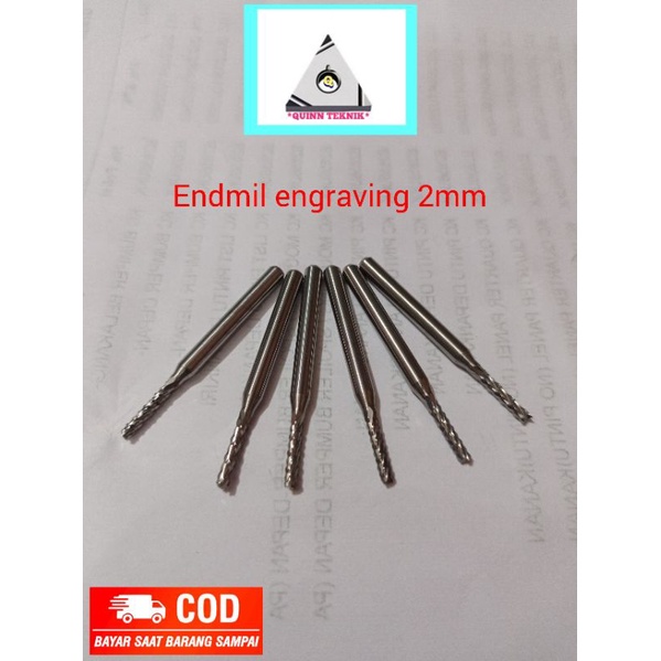 Jual endmil engraving atau alat ukir besi dan stainless ukuran 3mm ...