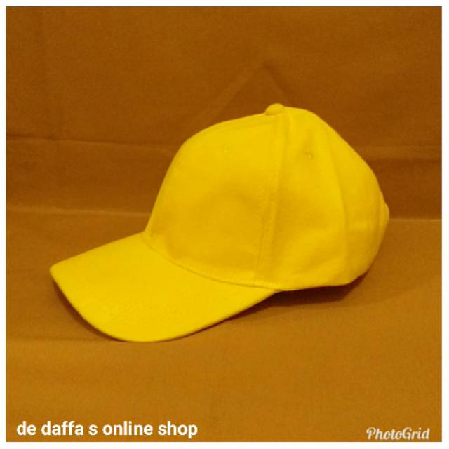 Jual Topi Baseball Dewasa polos warna Kuning Pria Wanita Casual ...