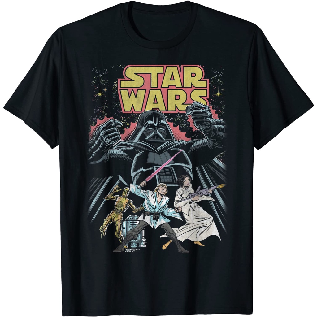 Jual Kaos Dewasa Star Wars Vintage Classic Comic Book Graphic T-Shirt ...