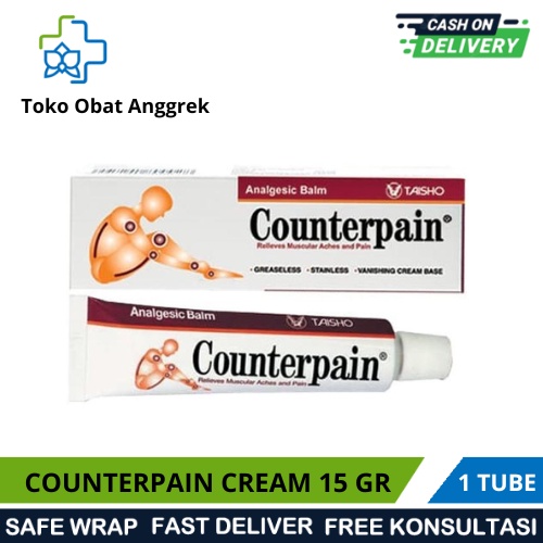Jual COUNTERPAIN CREAM 15 GR/OBAT GOSOK/OBAT PEGAL LINU/OBAT KESELEO ...