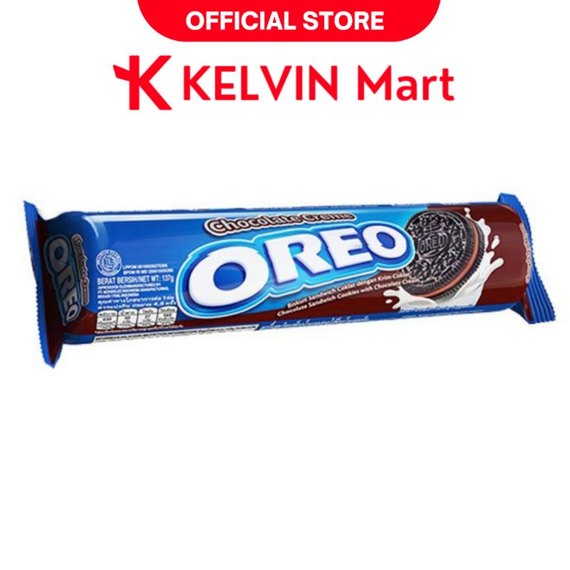 Jual Kraft Sanwich Oreo Chocolate Cream Pck 123,5g | KELVIN Mart ...