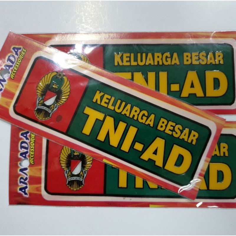 Jual Sticker Keluarga Besar TNI AD / Sticker Mobil / Sticker Motor ...