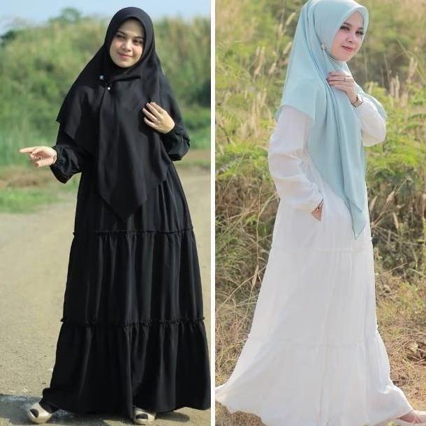 Jual GAMIS HITAM PUTIH POLOS SYARI / GOMES / BAJU HITAM / BAJU PUTIH ...