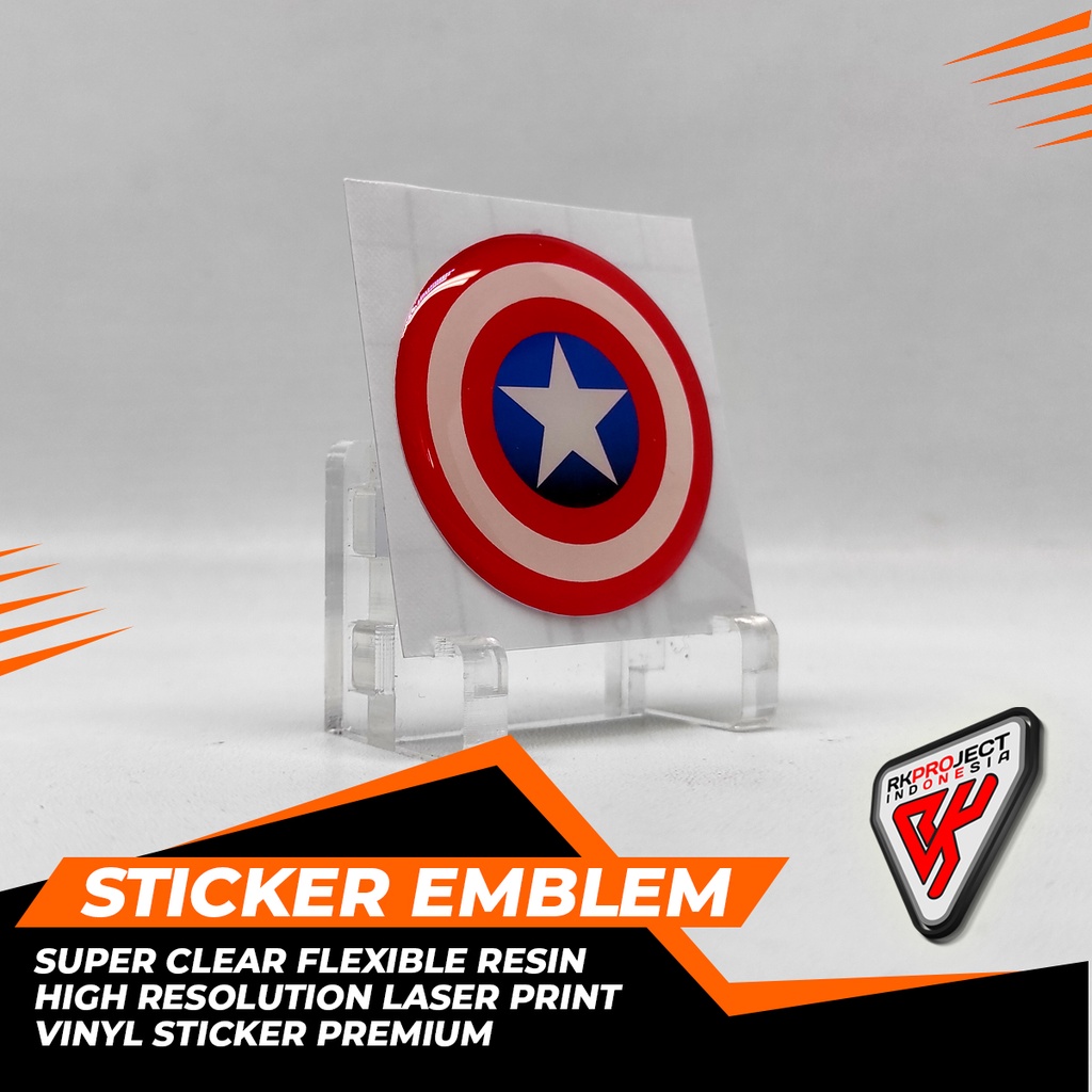 Jual STIKER EMBLEM TIMBUL CAPTAIN AMERICA STIKER RESIN AKSESORIS MOBIL ...