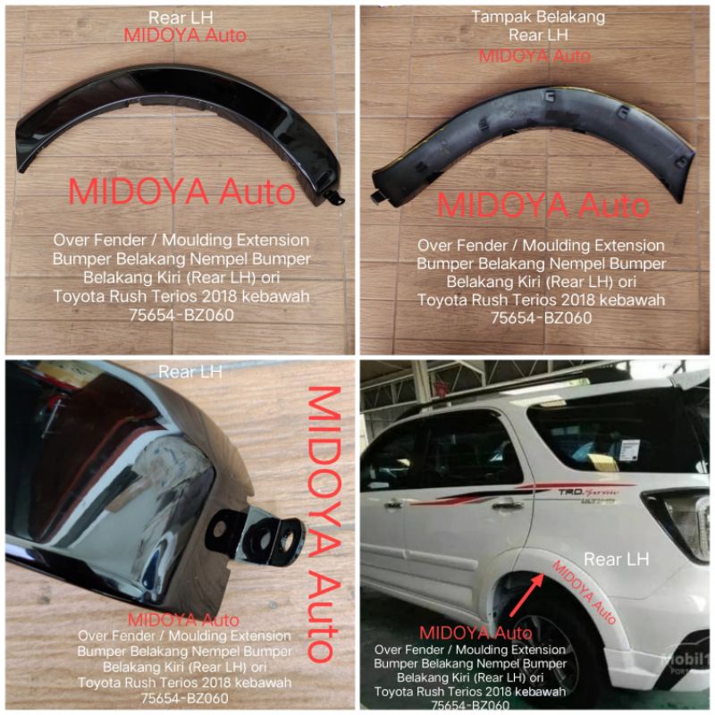 Jual Over Fender Belakang Nempel Bumper Belakang Toyota Rush Terios ...