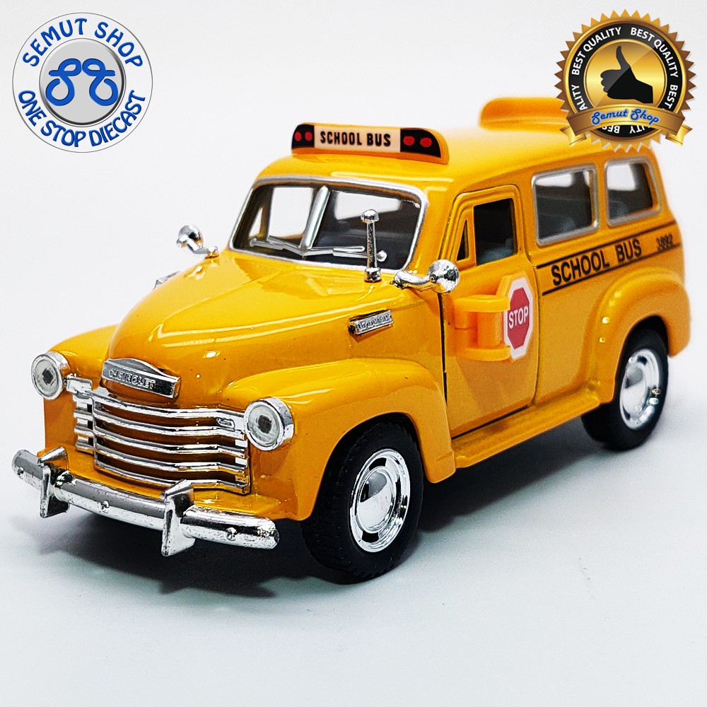 Jual Kinsmart 1950 Chevrolet Suburban School Bus miniatur bis sekolah ...