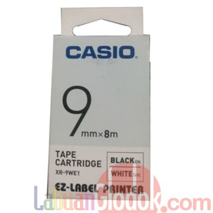 Jual EZ Label Printer XR-9WE1 9mm Black on White Tape Label Casio ...
