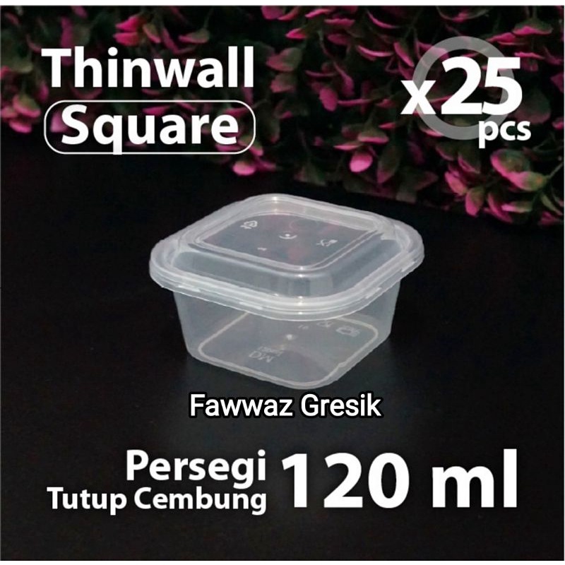Jual THINWALL DM 120 ML Plastik Cup Pudding Kotak Persegi MINI / 120ML ...