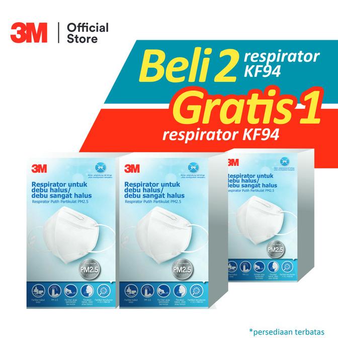 Jual 3M Respirator KF94 Korea Filter dengan Teknologi Filter 3M - 1 Box (20 | Shopee Indonesia