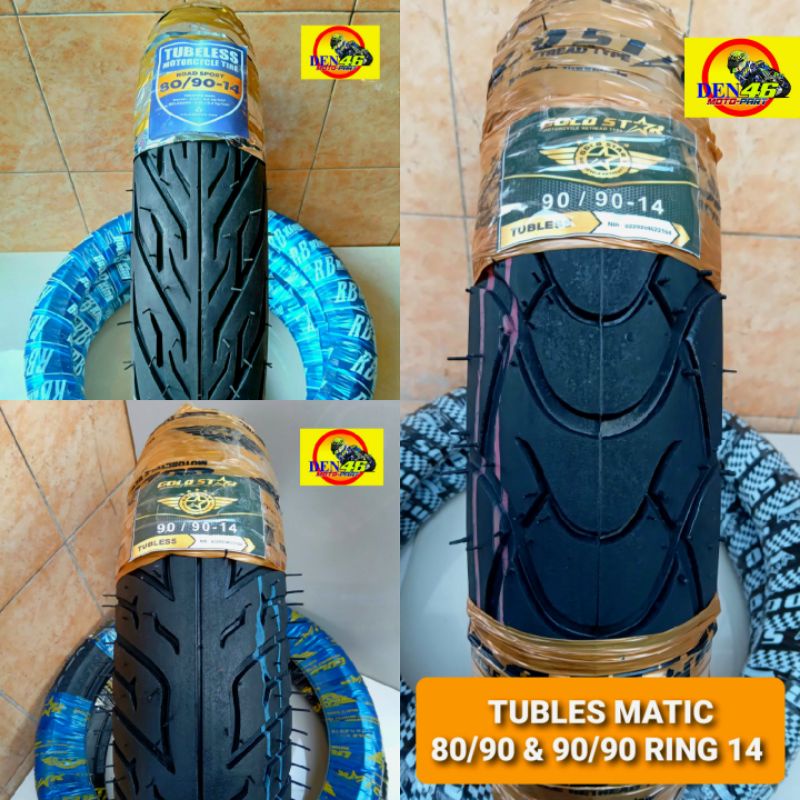 Jual PROMO - Ban Luar Motor Matic Metik TUBLES TUBELES [ 80/90 & 90/90 ...