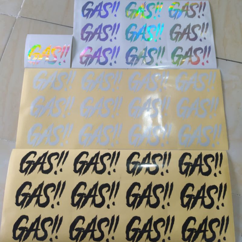 Jual Sticker GAS!! sticker cutting gas sticker gass tangki cb gl mp ...