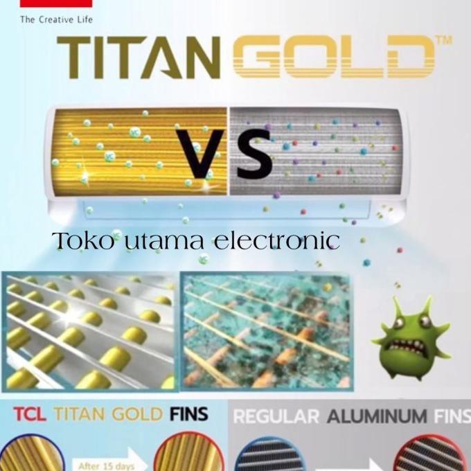 Jual AC TCL 11/2 PK 12CSA/X5 TITAN GOLD FIN HEMAT ENERGI + INSTALASI ...