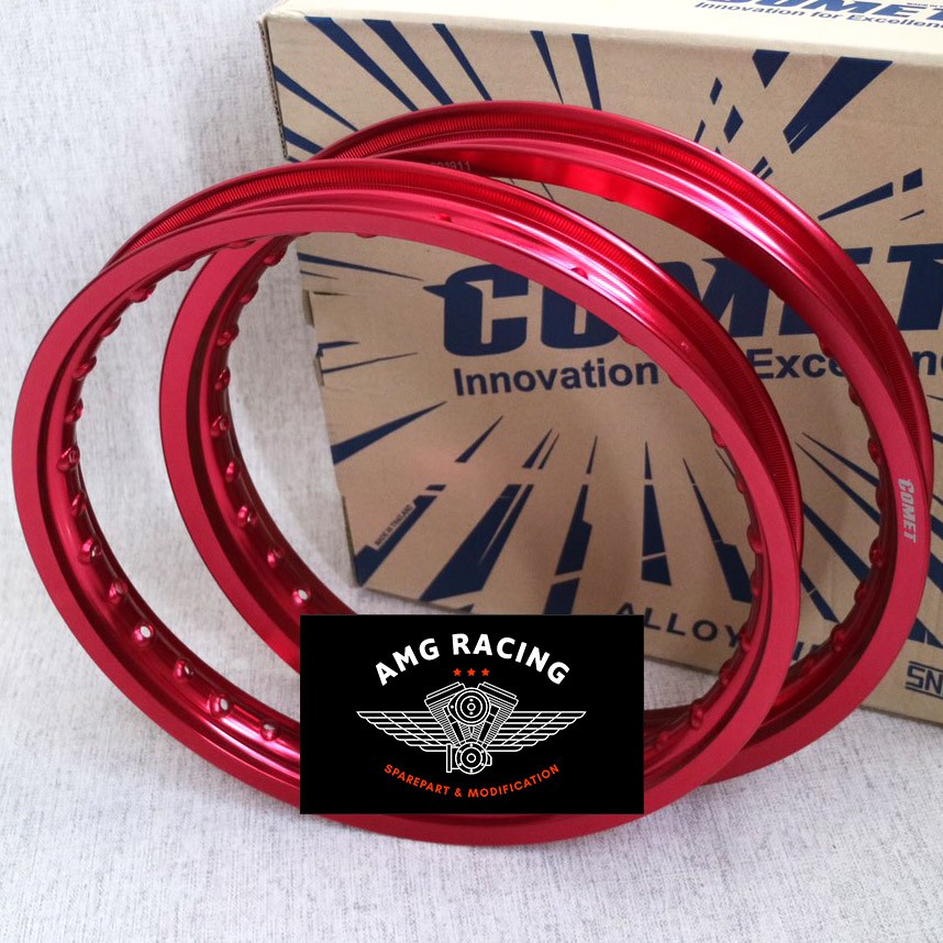 Jual Velg Comet W Shape Ring 17 x 140 / 160 warna Merah Red | Shopee ...