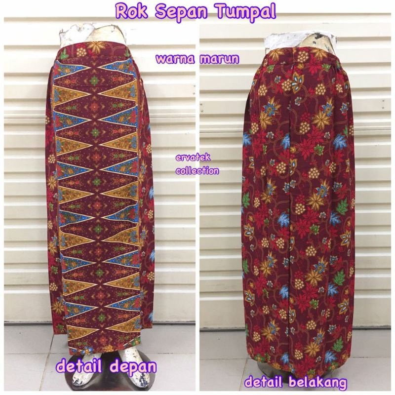 Jual Rok Sepan Tumpal ST48 Maxi Skirt Panjang Bawahan Batik Motif Pucuk ...