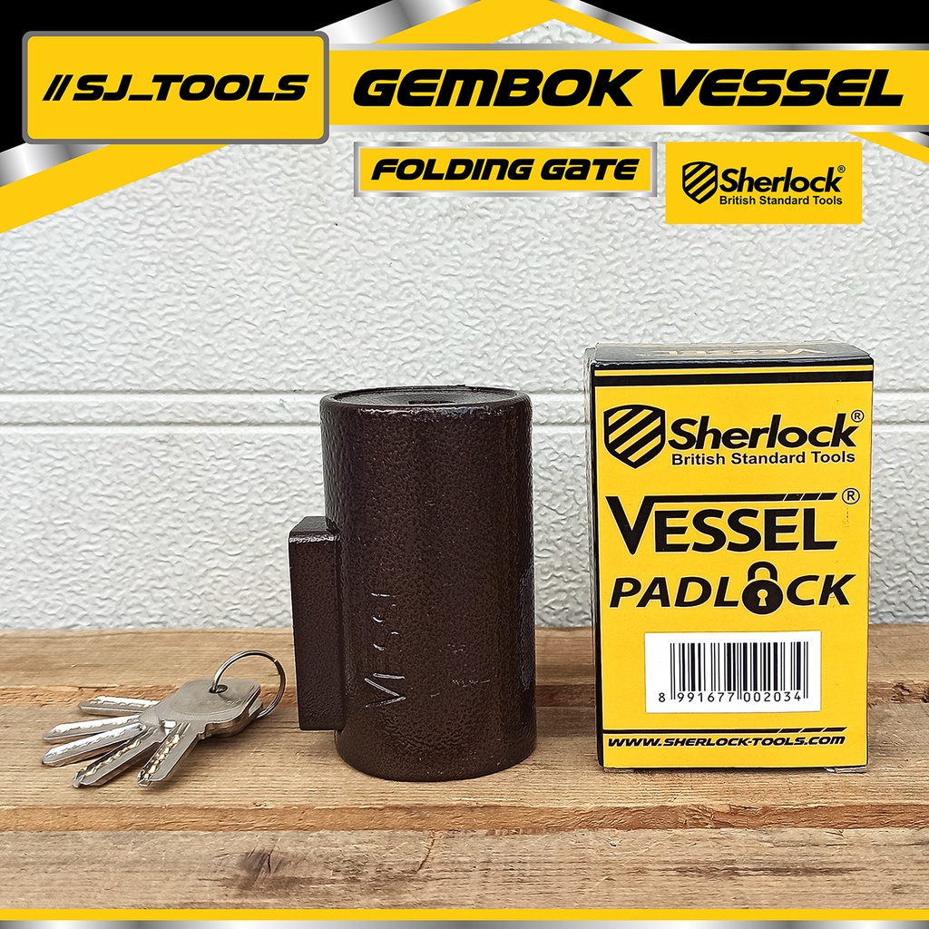 Jual Gembok Tabung Vessel Sherlock untuk Folding Gate Original | Shopee ...