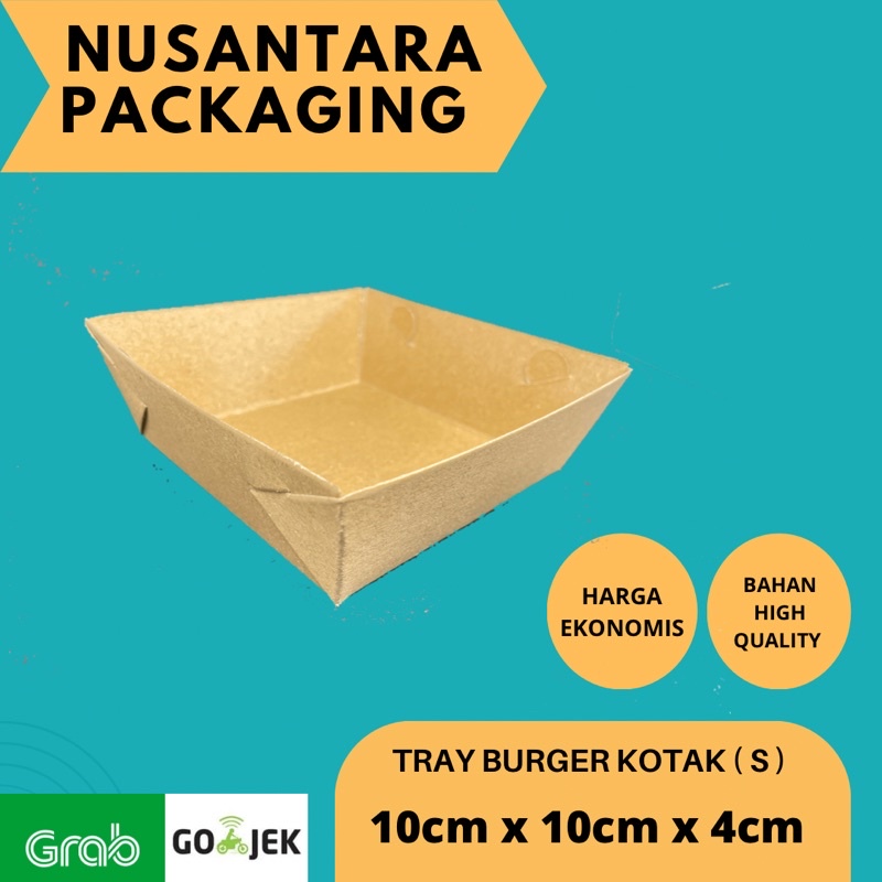 Jual PAPER TRAY BURGER / ALAS BOX BURGER / TRAY DIMSUM / TRAY DONUT ...