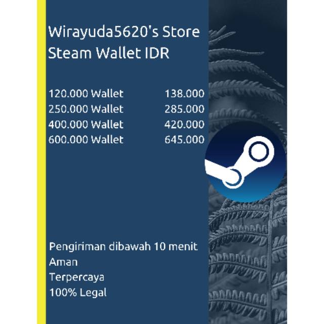 Jual Steam Wallet Region Indonesia | Shopee Indonesia