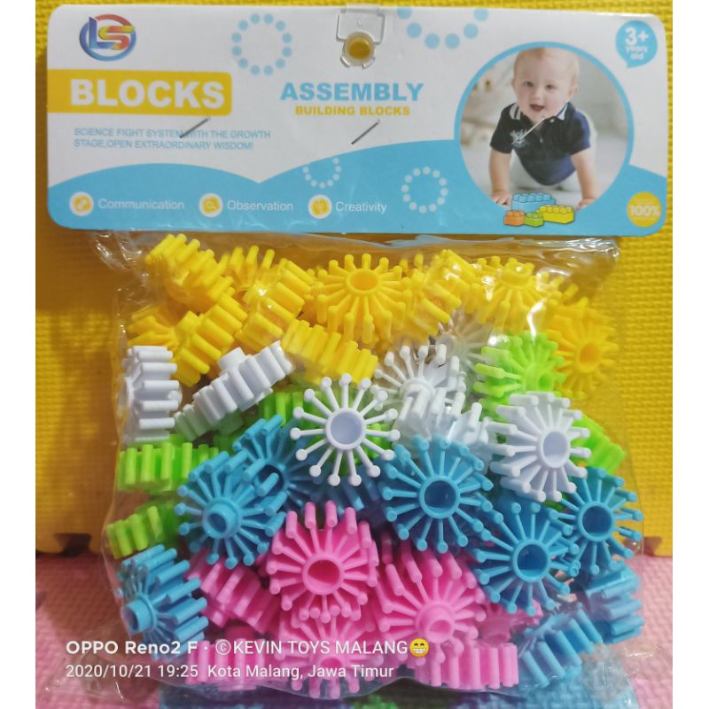 Jual LB 9 mainan anak edukasi blok isi banyak/ ASSEMBLY BUILDING BLOCKS ...