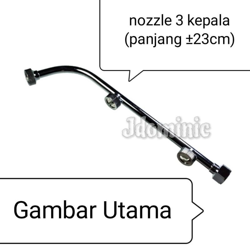 Jual nozzle 3 lubang semprotan semprot air hama bentuk kipas TU26 nosel ...