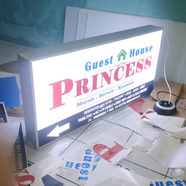 Jual Neon box akrilik neon box acrylic plang toko papan toko ukuran ...