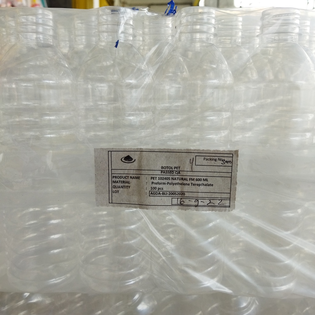 Jual Botol plastik PET 600 ml AMDK ulir SNI /25pcs | Shopee Indonesia