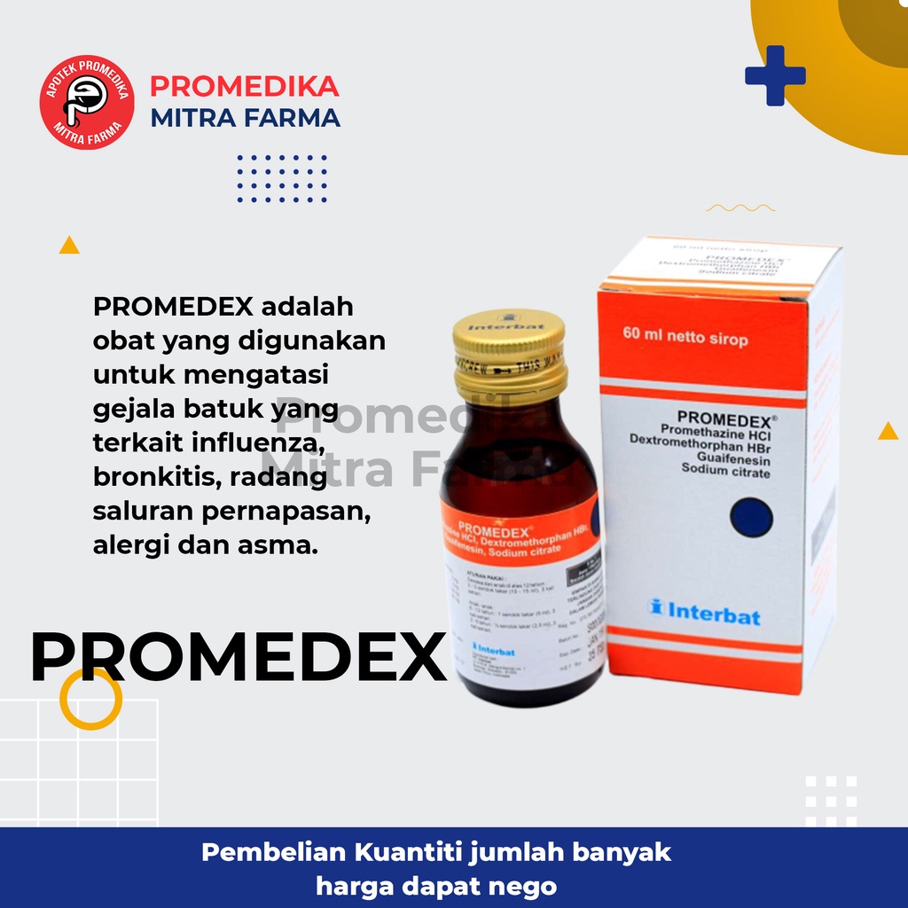 Jual Promedex 60 ml Syrup/Botol / Obat Batuk untuk Dewasa | Shopee Indonesia