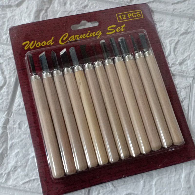 Jual Wood Carving Set 6 Pcs / 12 Pcs / Alat Ukir Kerajinan Tangan Isi 6 ...