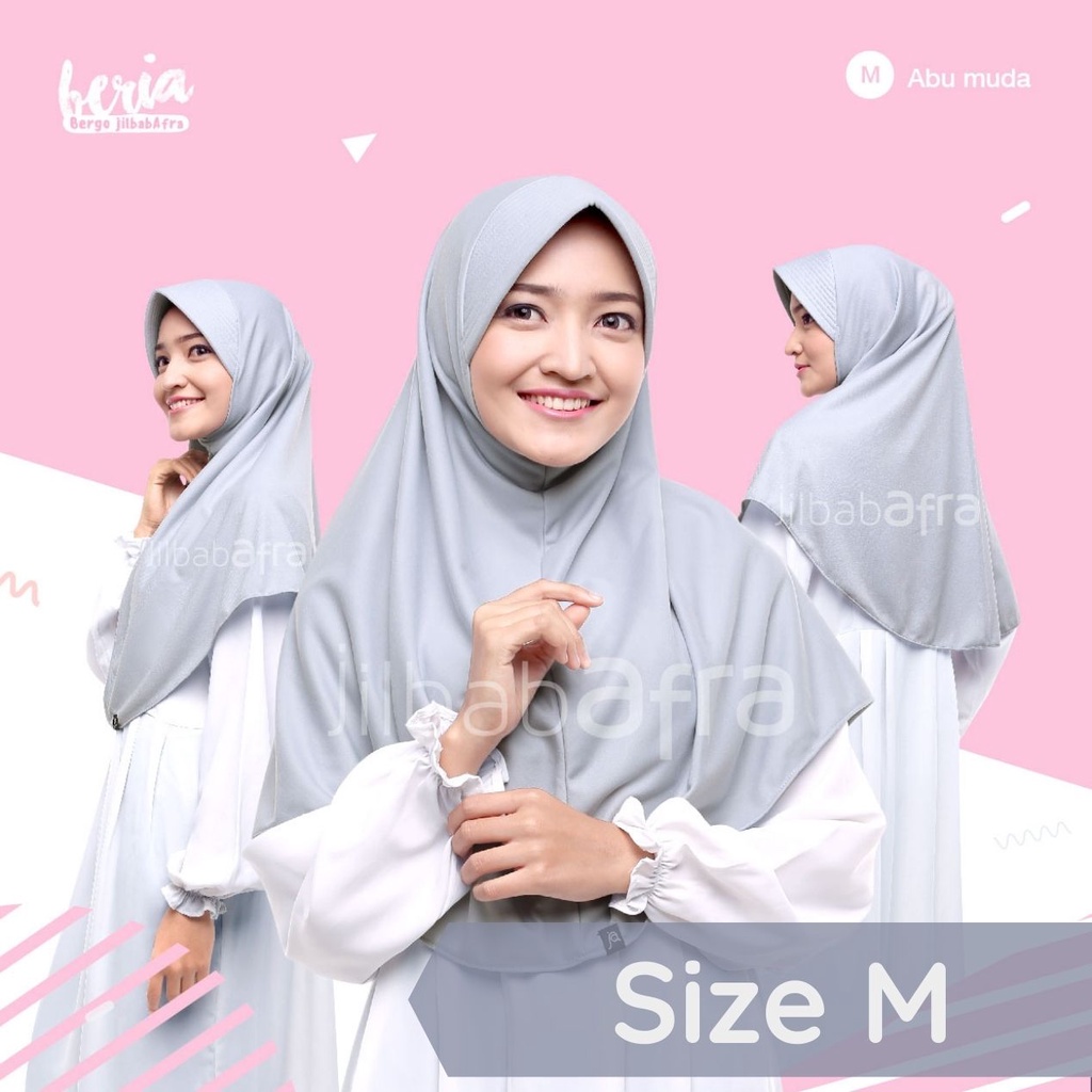 Jual Jilbab Beria Size M - Bergo Jilbab Afra (Arfa) - Hijab Instan Bahan Kaos, Adem, Lembut ...